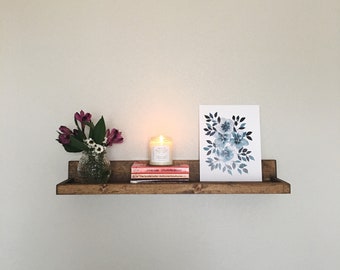 Wood display shelf | Etsy