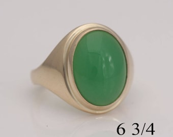 Chrysoprase ring | Etsy