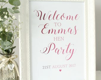Hen party sign | Etsy