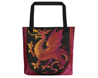 Dragon tote bag | Etsy