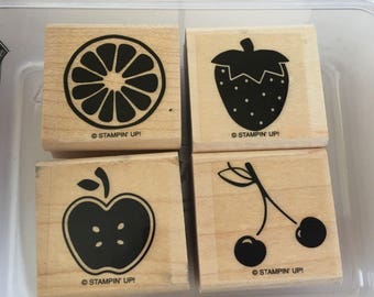 Fruit rubber stamp | Etsy