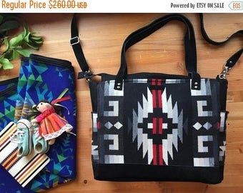 Boho bags made with Pendelton Wool and by MercyGreyDesignCo