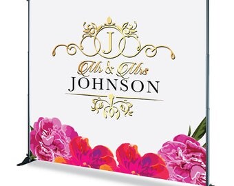 Wedding Backdrop Wedding Step and Repeat Banner Red Carpet