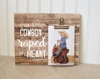 Cowboy picture frame | Etsy