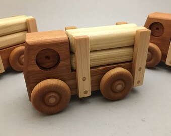 Wooden toy trucks | Etsy
