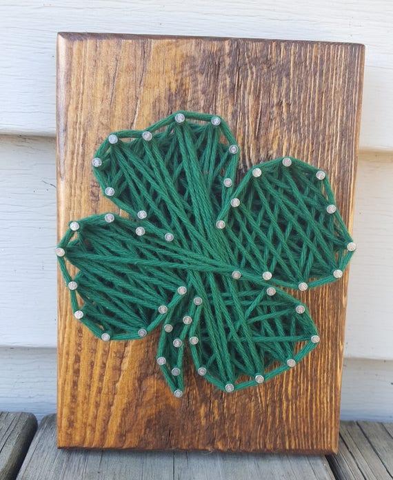 Mini String Art 4 Leaf Clover