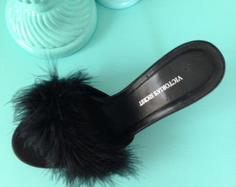 Marabou slippers | Etsy