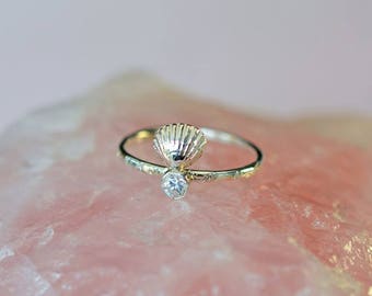 Seashell ring | Etsy