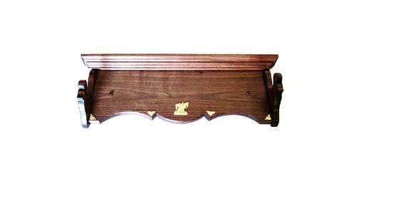 Walnut Wood Gun Rack Antique Rifle Shotgun Heritage Wall Display ...