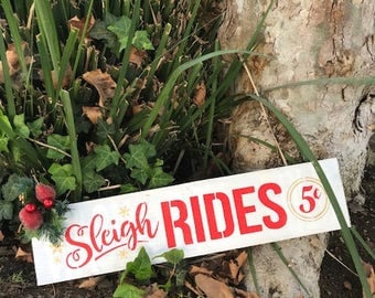 Sleigh ride sign | Etsy