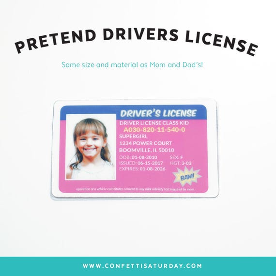 Printable Play Drivers License Template Printable World Holiday