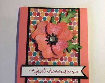 Items similar to Handmade Greeting Card-Just for you on Etsy