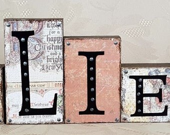 Believe blocks | Etsy