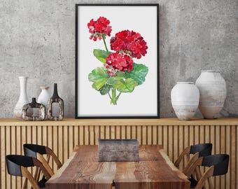 Geranium print | Etsy