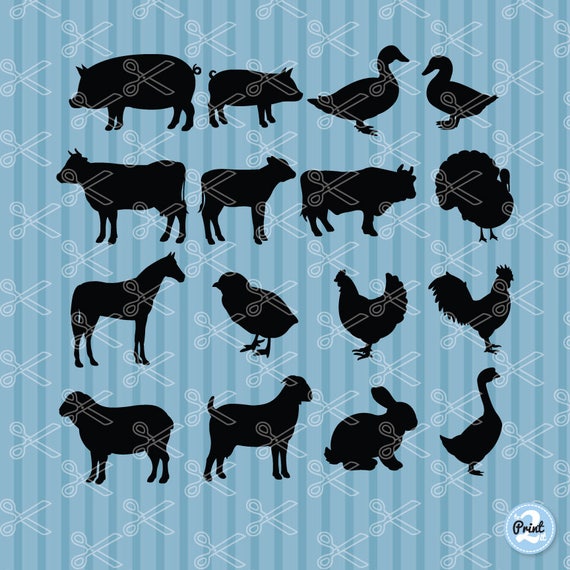 Farm SVG PNG DXF Eps Cutting Files Farm Animals Svg