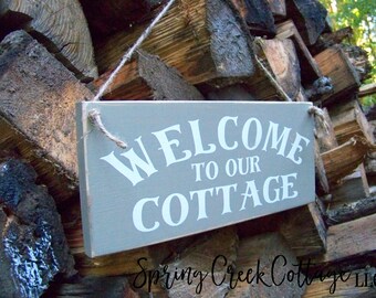 Cottage wood sign | Etsy