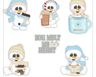 Snowman clip art | Etsy