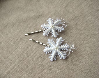 Snowflake hair pin | Etsy