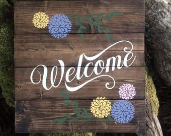 Rustic welcome sign | Etsy