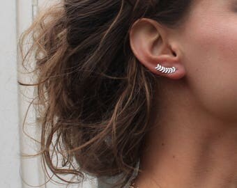 Ear climber earrings | Etsy