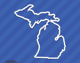 Michigan outline | Etsy