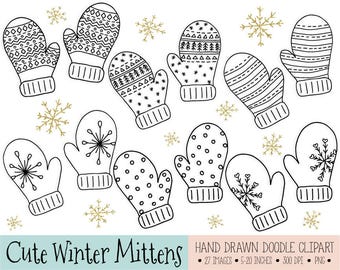 Mitten clipart | Etsy