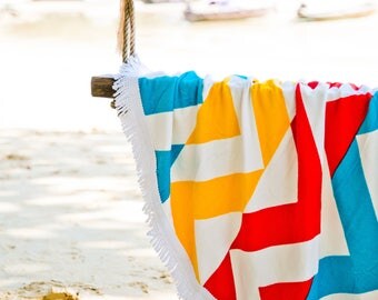 Round beach towel | Etsy
