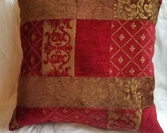 Red and gold pillow | Etsy