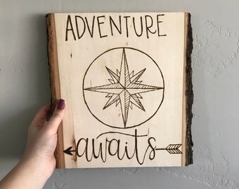 Wood burned sign | Etsy