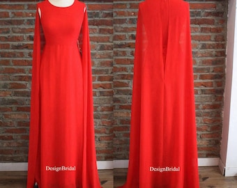 Cape maxi dress | Etsy