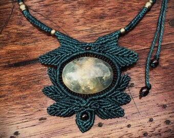 Macrame necklace | Etsy