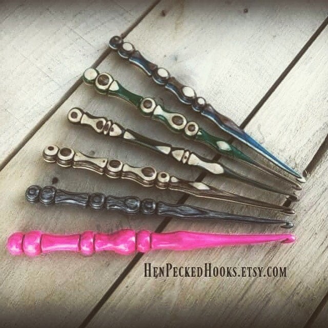 Quality Hand-turned Custom made Crochet Hooks by HenPeckedHooks