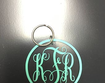 925 Sterling Silver Round Monogram Charm 10mm to 18mm