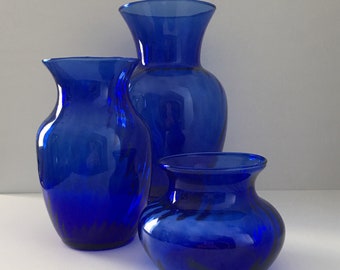 Cobalt blue glass | Etsy