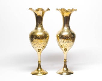 India brass vase | Etsy