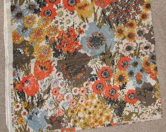 Printed linen fabric | Etsy