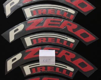 Permanent Tire Letters Sticker 1 Pirelli P ZERO White