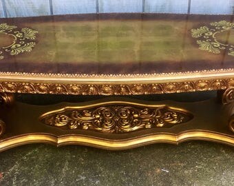 Gold coffee table | Etsy