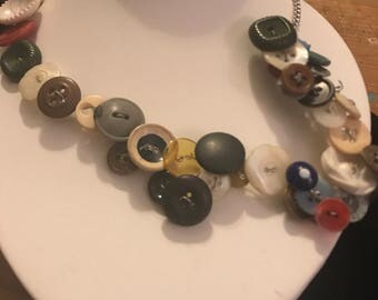 Button necklace | Etsy