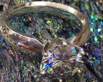 Moissanite ring | Etsy