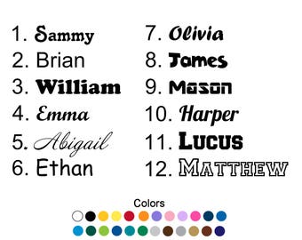 Custom name decal | Etsy
