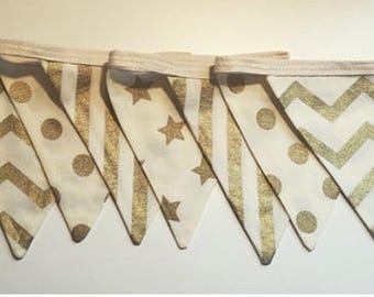 Gold bunting | Etsy