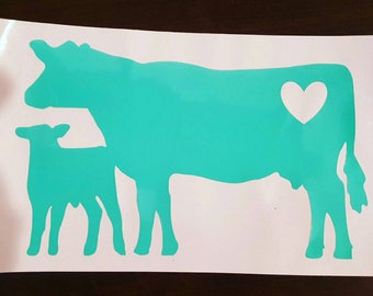 Cow decal | Etsy