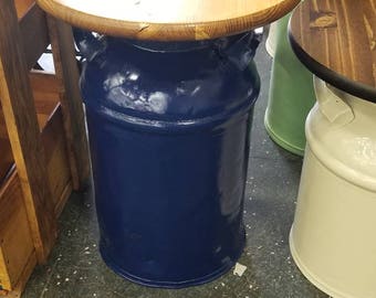 Blue milk can | Etsy