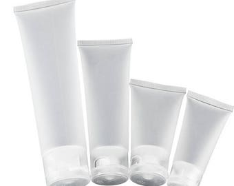 5x Empty Tubes Frosted Cosmetic Cream Lotion Containers