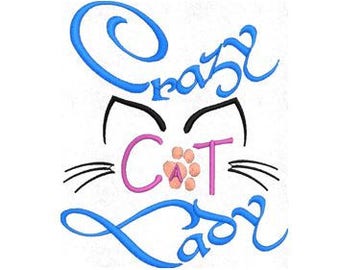 Cat embroidery | Etsy