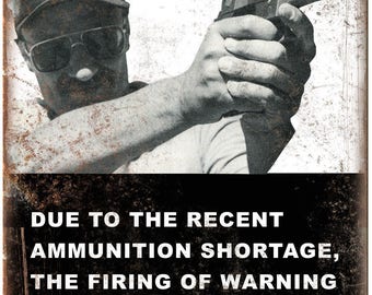 No warning shot sign | Etsy