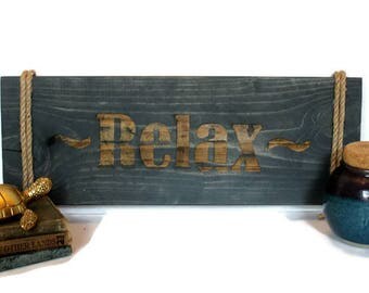 Relax sign | Etsy