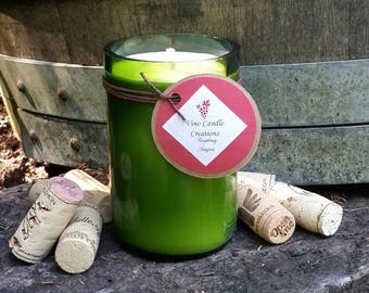 Wine bottle candle | Etsy