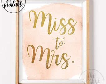 Miss to mrs sign | Etsy